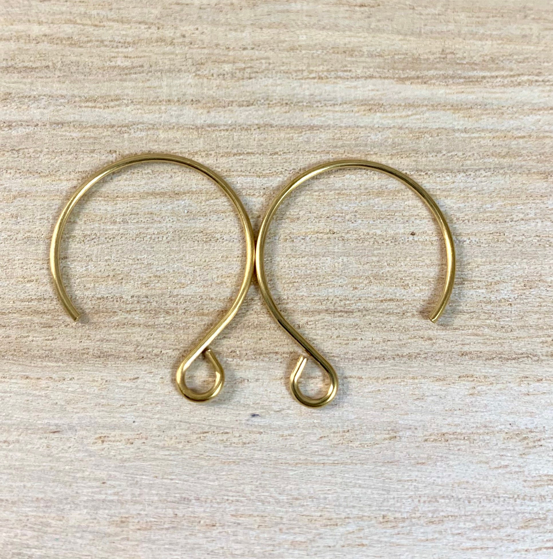 Gold Round Ear Hooks Gold Stainless Steel Ear Wires - Etsy
