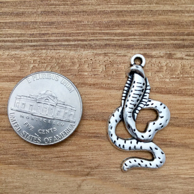 Antiqued Silver Snake Charms Cobra Snake Charm Pendants - Etsy.de