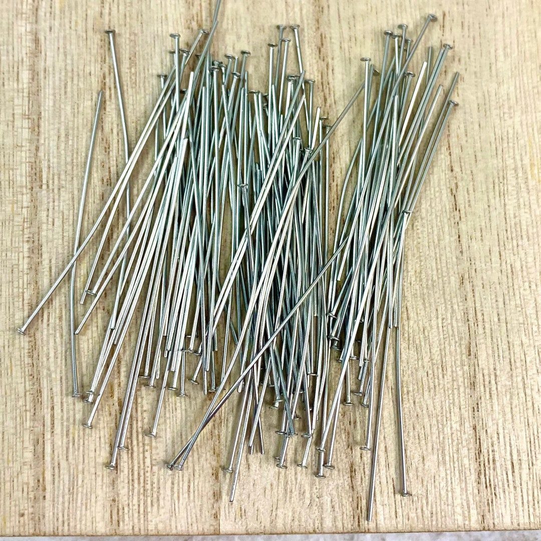Stainless Steel Headpins, Flat Head Pins Stainless, Stainless Findings ...