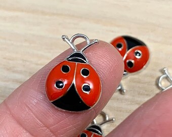 100 Piece Colorful Lady Bug Wooden Charm / 100 Piece / Lady - Etsy