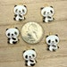 Panda Charms, Enamel Panda Bear Charms, Gold-tone Enamel Charms, 5 Pcs ...