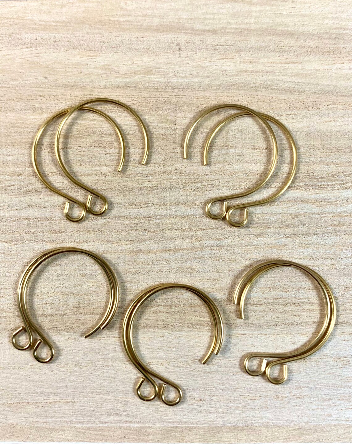 Gold Round Ear Hooks, Gold Stainless Steel Ear Wires, Hypoallergenic ...