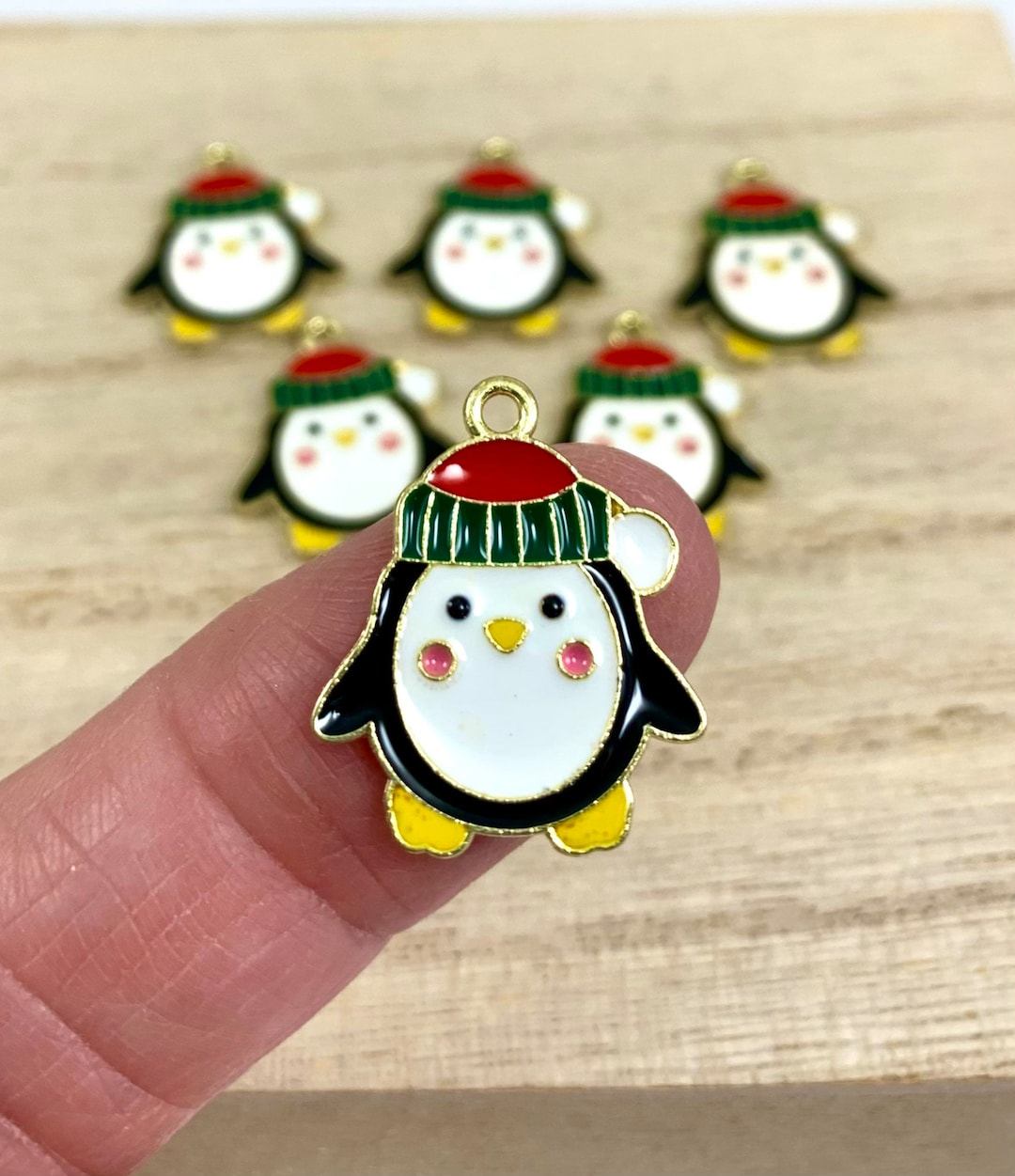 Christmas Penguin Charms, Adorable Color Penguin Pendants, Enamel ...
