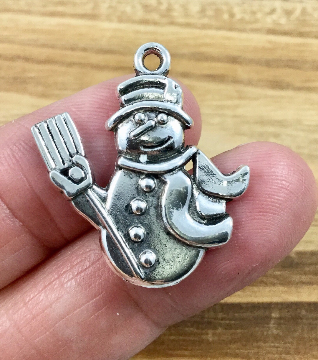 Qty 5, Snowman Charms, Christmas Snowman, Silver Snowman Pendants - Etsy
