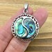 Abalone Shell Pendant, Yin Yang Pendant, Blue and Green Shell Pendant ...