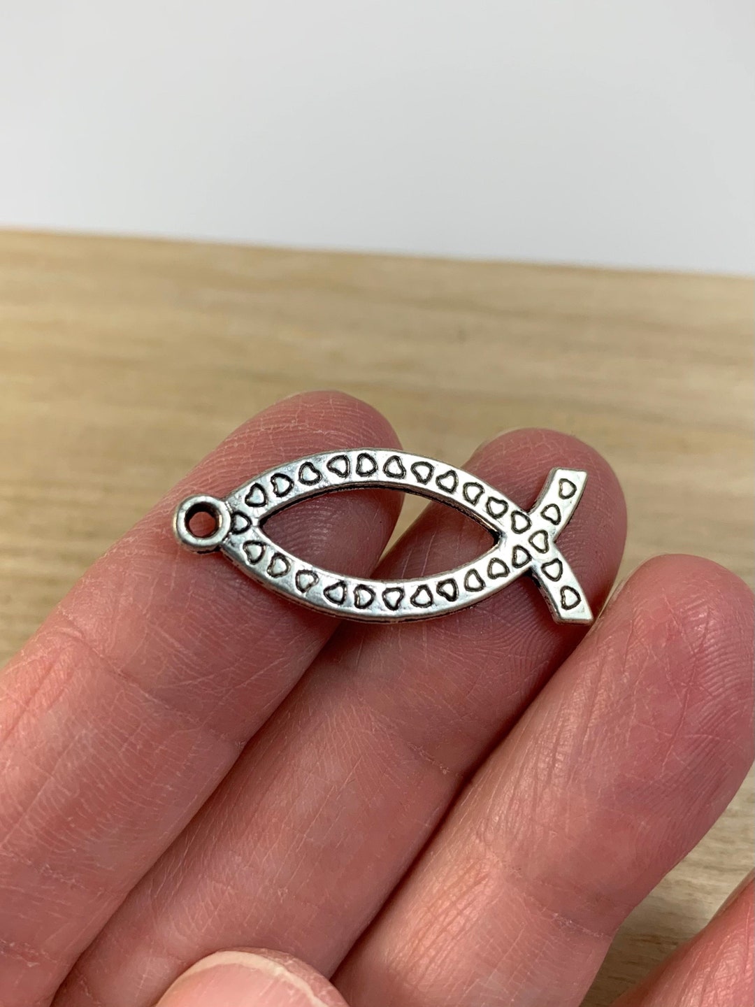 Christian Fish Charms, Jesus Fish Charms, Ichthus Fish, Qty 24 - Etsy