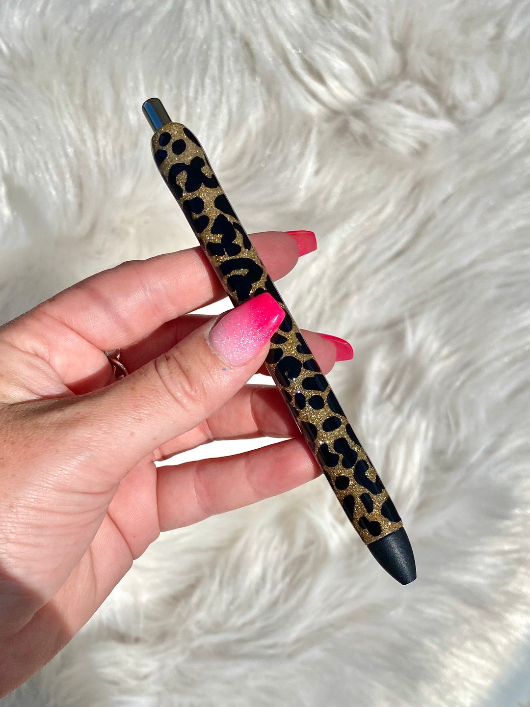 Cheetah Glitter Gel Pens | Refillable Papermate Inkjoy Pen - Etsy