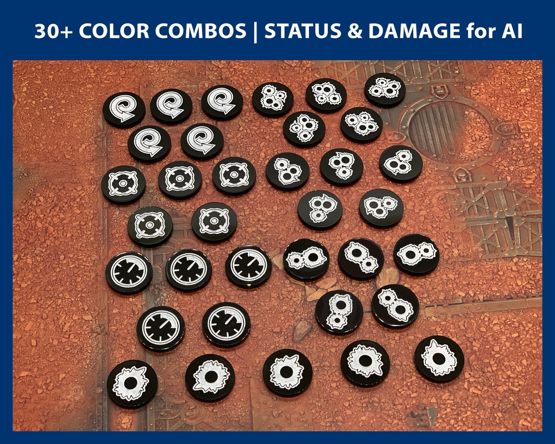 Status/damage Bundle Acrylic Token Set for AI - Etsy
