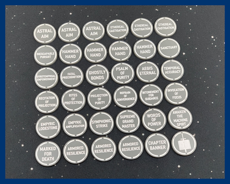 Faction Token Set for Grey Knights Wh/40k - Etsy