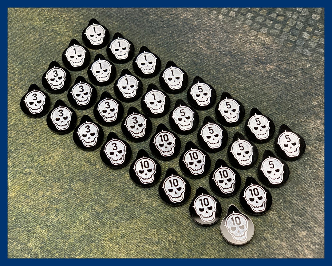 Double Sided Wound Token Set for Warcry - Etsy