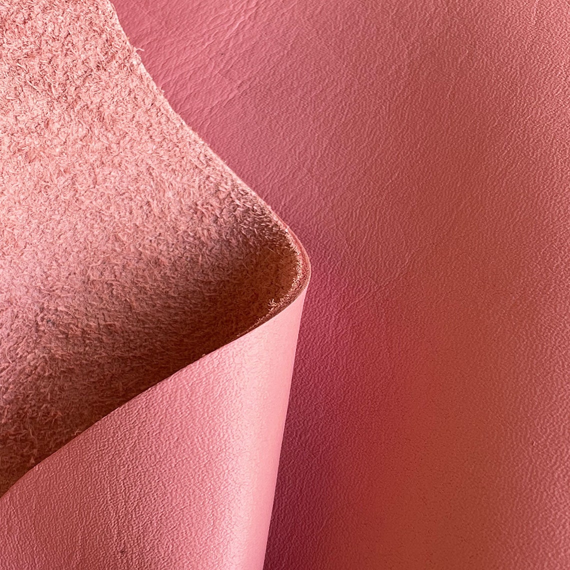 Pink Smooth Cowhide Full Grain Leather Genuine Italian - Etsy