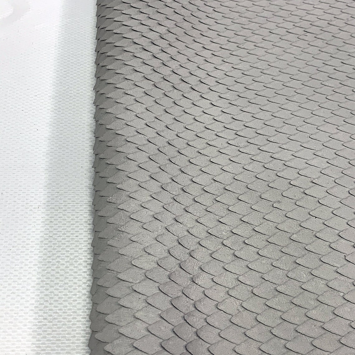 Light Grey Fishscale Cut Leather Laser Cut Leather Claf | Etsy