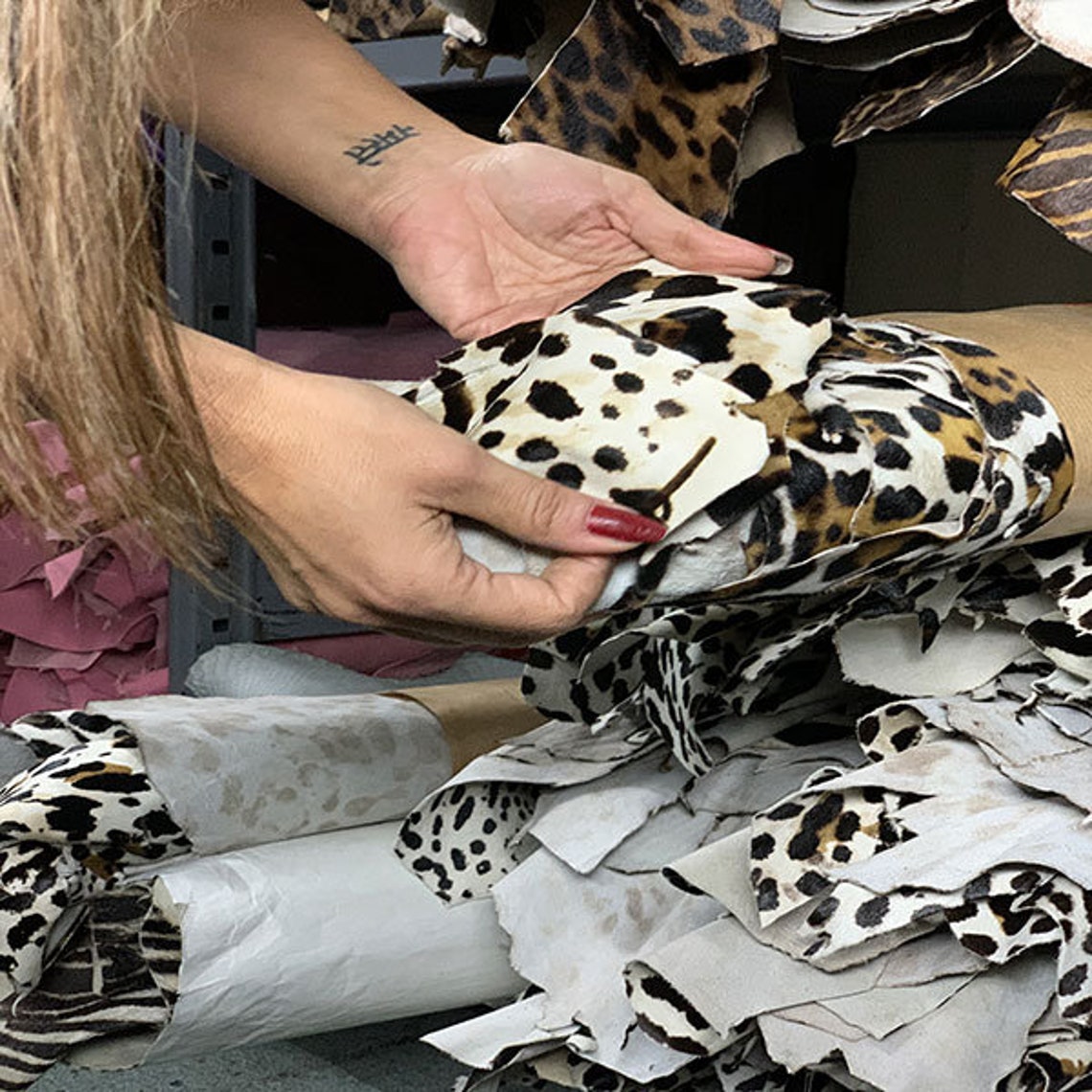 White Leopard Pony Leather Calf Hair Leopard Prints Animal - Etsy