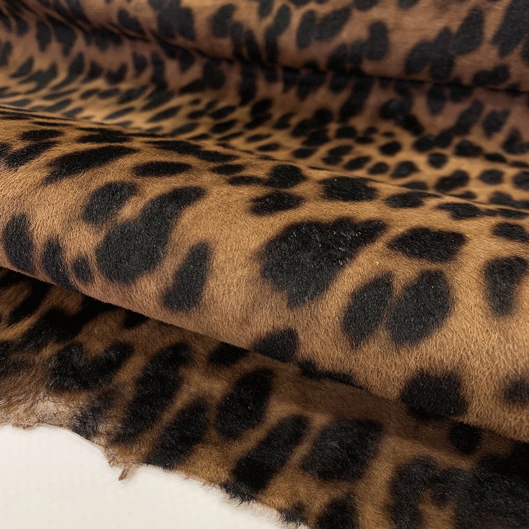 Brown Black Leopard Ponyskin, Calf Hair on Leather, DIY Leather ...