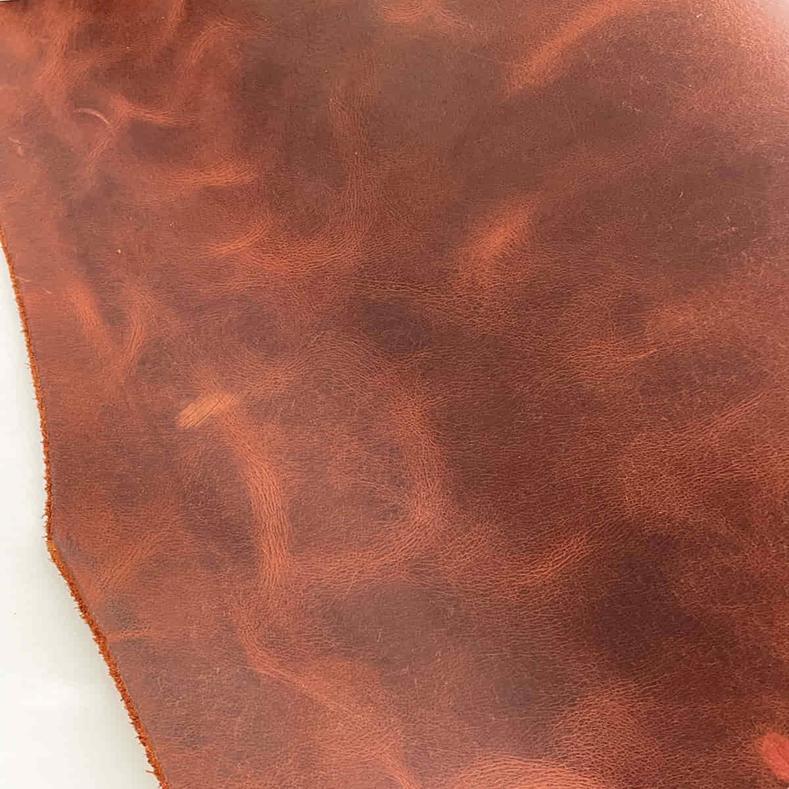 Cognac Vegtanned Leather: Italian Waxed Crazy Horse Leather Hide - Etsy