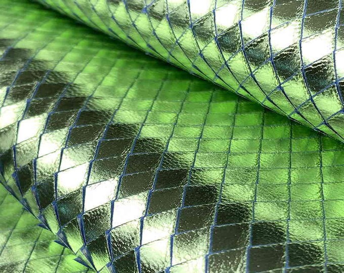 Green Metallic Embossed Leather, Genuine Leather, Real Leather Supplier ...