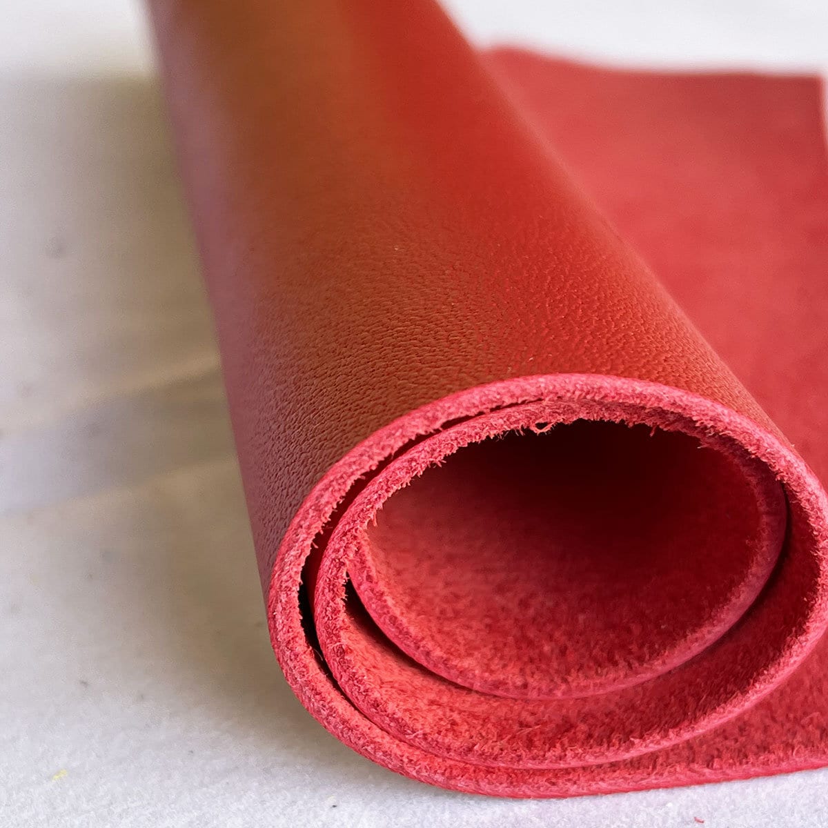 Ferrari Red Smooth Cowhide, Full Grain Leather, Genuine Italian Cow ...