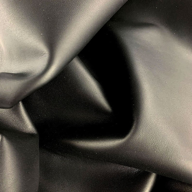 Black Smooth Lambskin Leather: Italian Nappa for DIY Sewing - Etsy