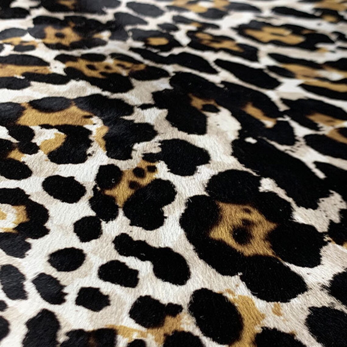 White Leopard Pony Leather Calf Hair Leopard Prints Animal - Etsy