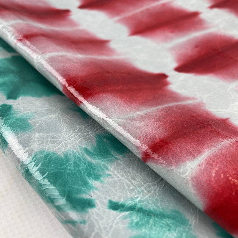 Tie Dye Glossy Goatskin, Printed Leather for sewing and crafting ...