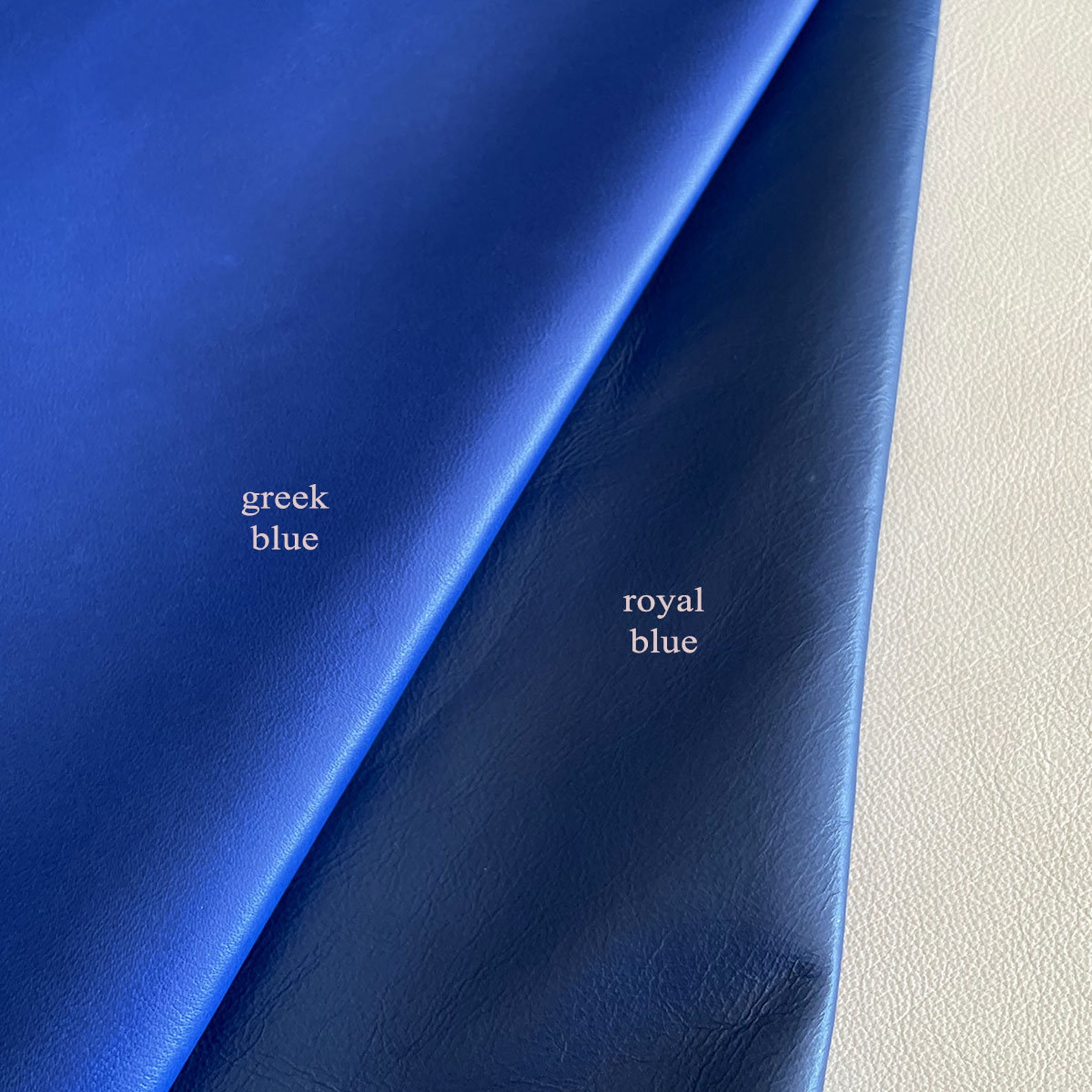 Greek Blue Nappa Leather 23.5''X31.5'' Soft | Etsy