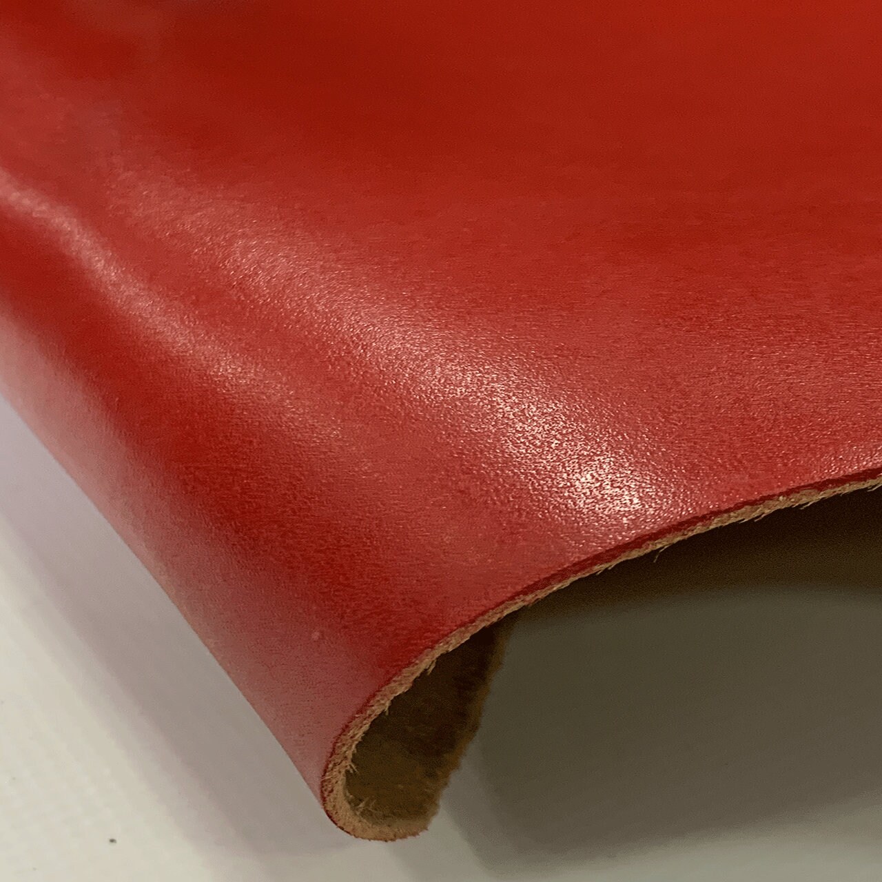 Red vegetable tanned Leather, Split leather 1.5mm-1.6mm, Veg tanned ...
