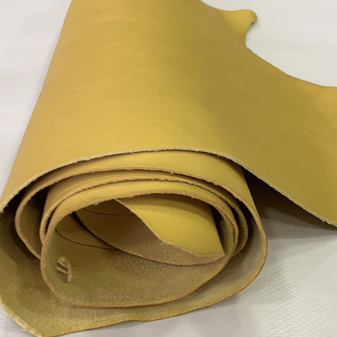 Yellow Vegetable Tanned Leather 1.2mm (belly), Veg Tanned Leather, Cow ...