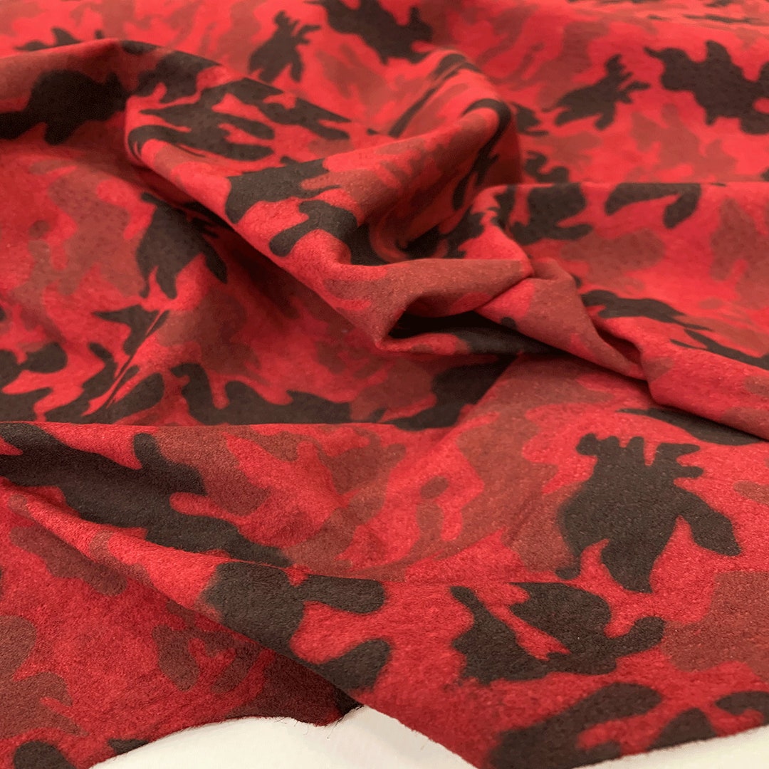 Red Camouflage Pig Leather: Italian Leather for Crafts - Etsy
