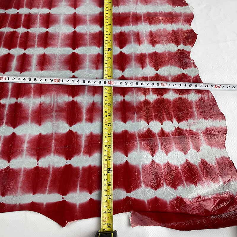 Tie Dye Glossy Goatskin, Printed Leather for sewing and crafting ...