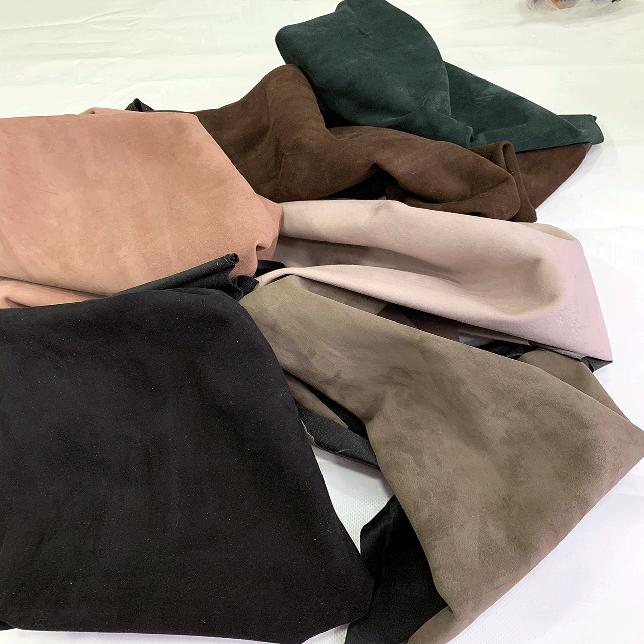 Brown Strech Suede Lambskin, Elastic Suede, Elasticity leather for ...