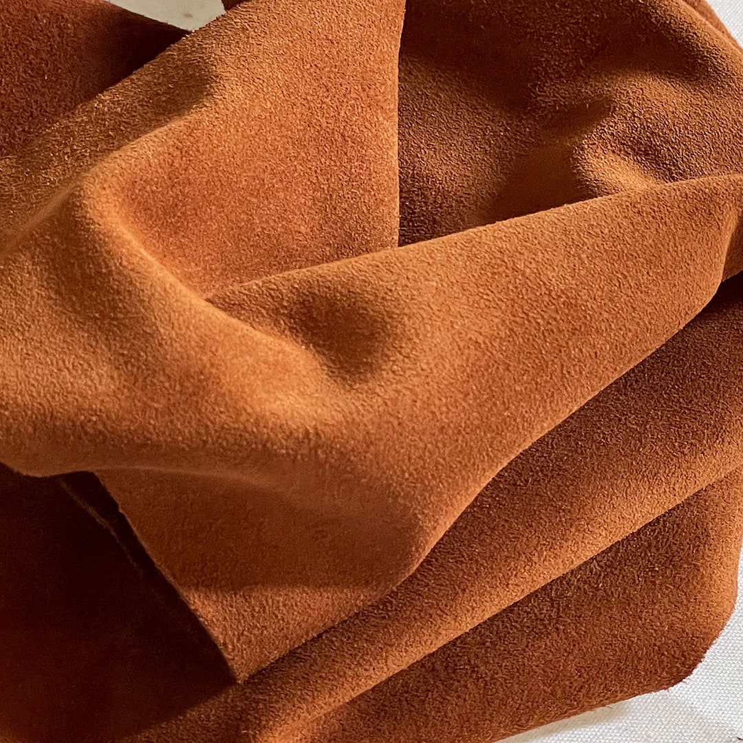 Cognac Brown Split Suede Leather, Medium Brown Suede for Shoes and Bags ...