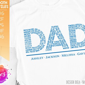 Dad Word Collage - Dad Word Art - SVG | Digital Cut File | HTV Svg ...