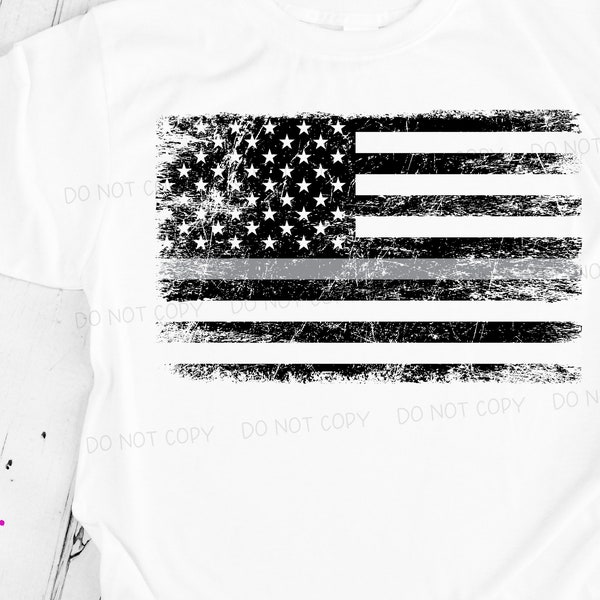 Thin Gray Flag Png - Etsy
