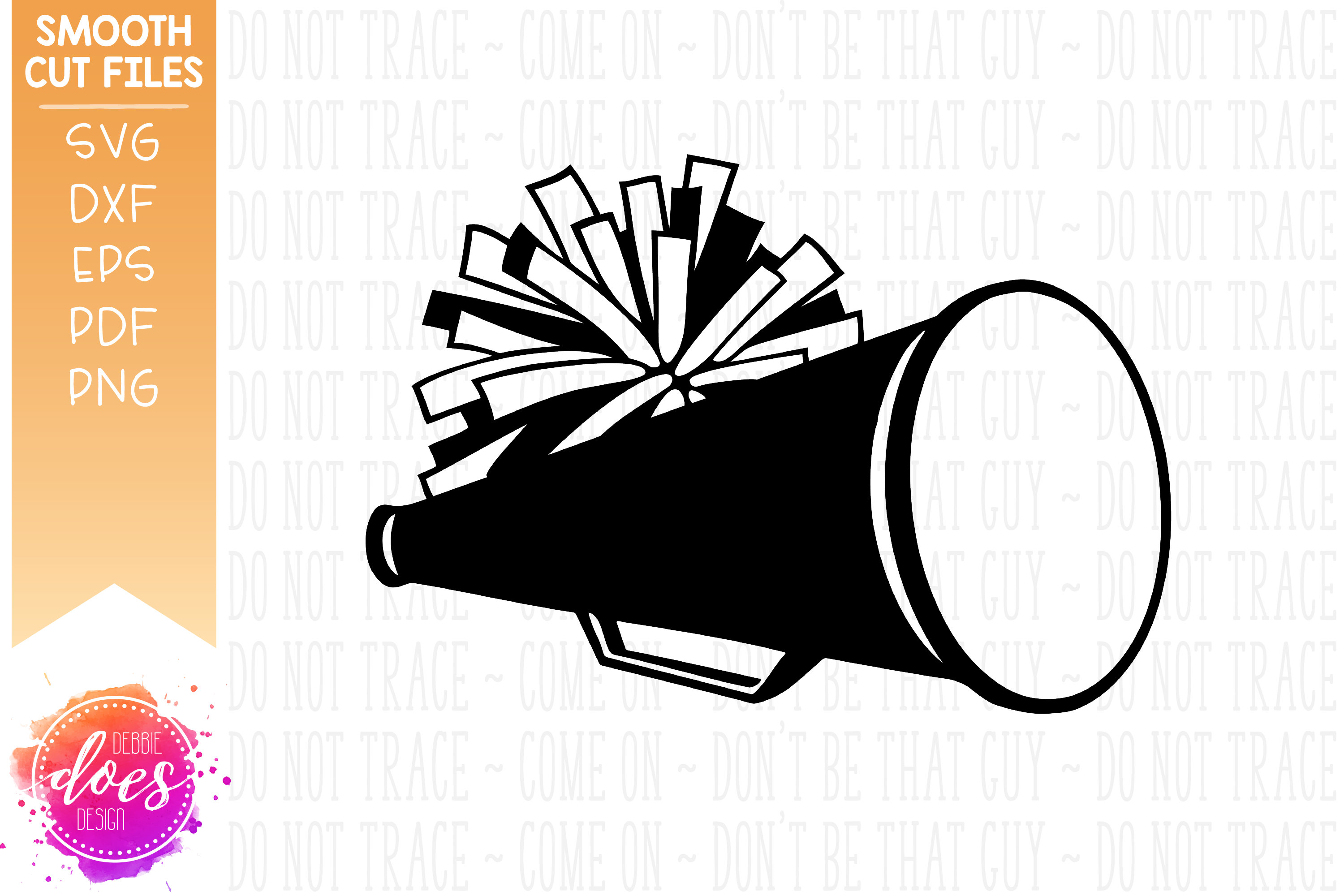 Cheer Megaphone With Pom Pom SVG Digital Cut Files HTV | Etsy