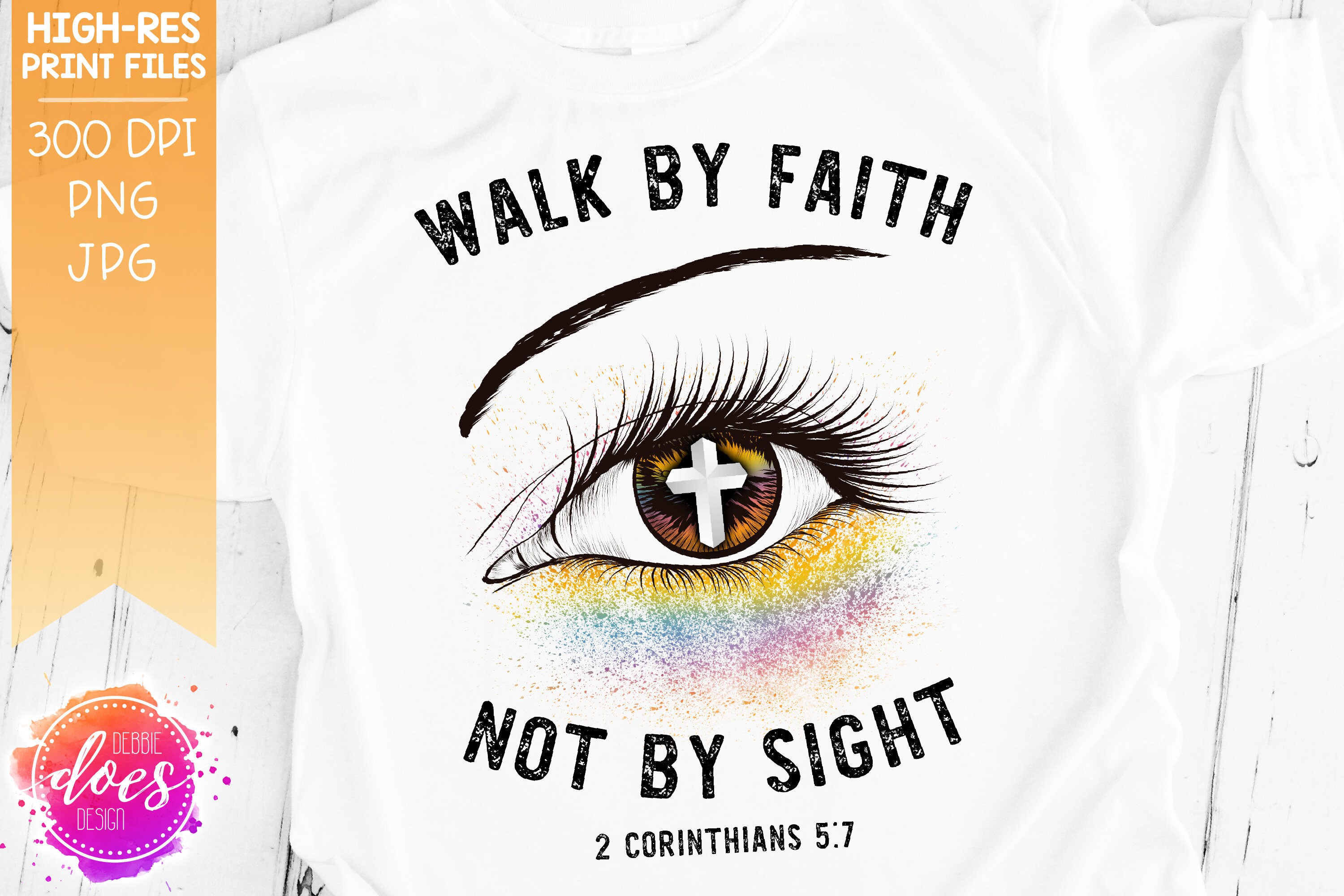 Walk by Faith Not by Sight Cross Eye Design Instant - Etsy