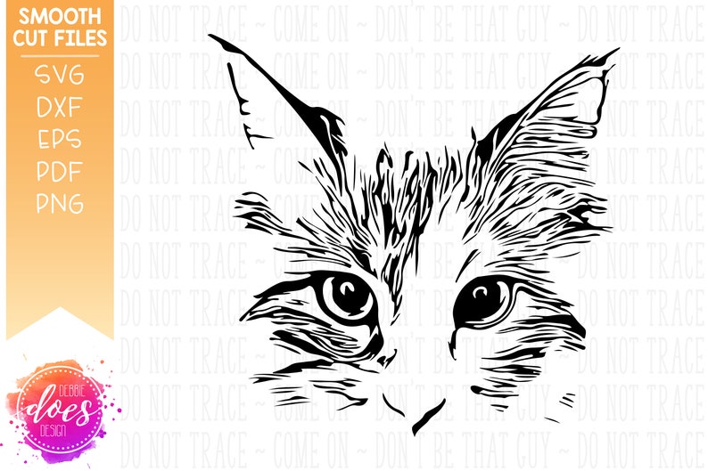 Sweet Cat Face SVG Digital Cut Files HTV Svg Vinyl - Etsy