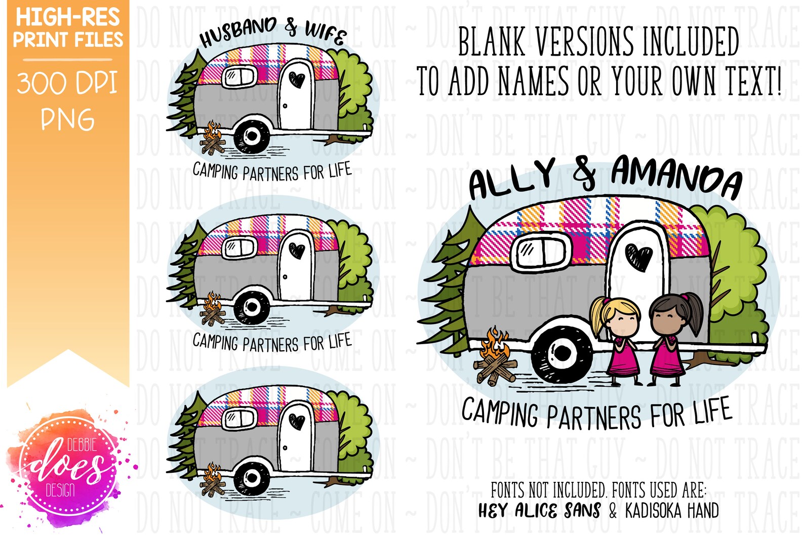 Camping Partners for Life Kit Customizable Couples Design - Etsy
