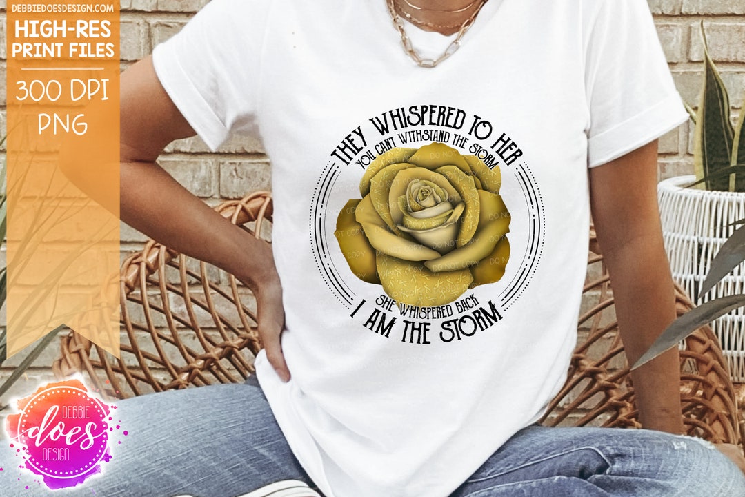 Ich bin der Sturm - Awareness Rose - Gold - Printable/Sublimation File ...