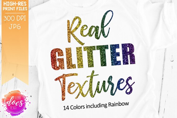 Real Glitter Textures 14 Colors Including Rainbow Instant - Etsy