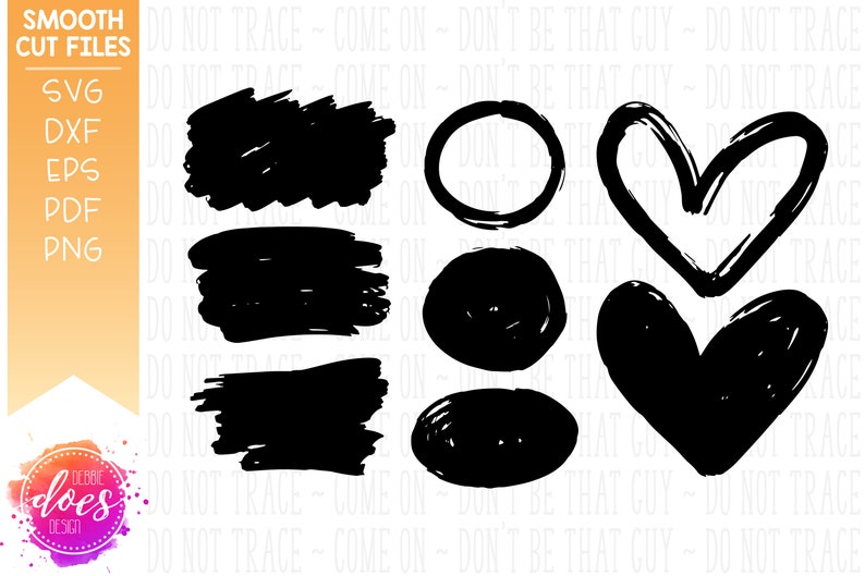 Distressed Shape Set SVG Digital Cut File HTV Svg - Etsy Hong Kong