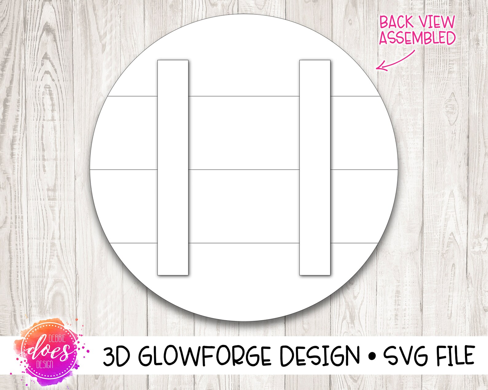 The "larger Than Glowforge" Circle Slat Sign - Glowforge Design ...