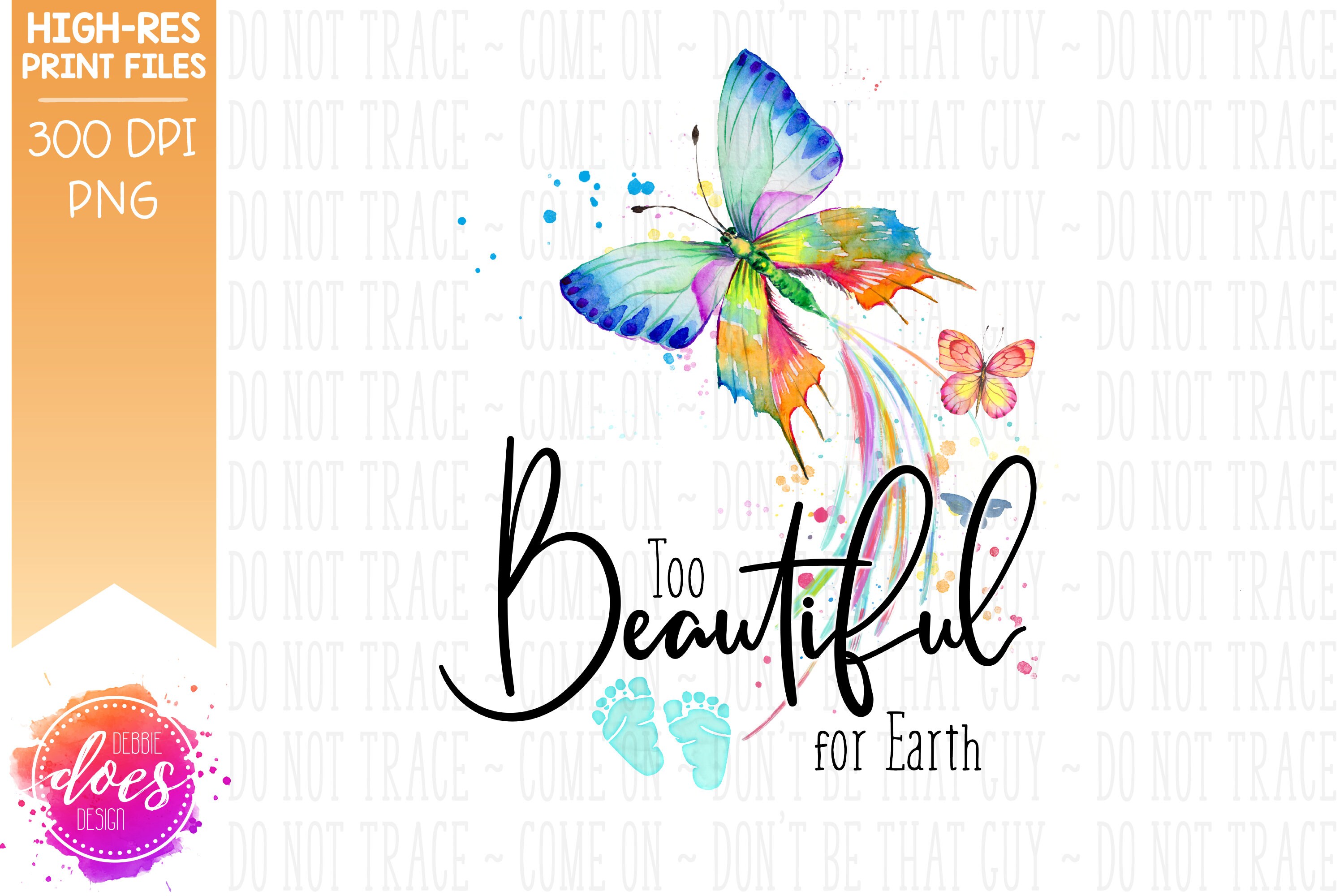 Too Beautiful for Earth Butterflies Includes 4 Designs | Etsy