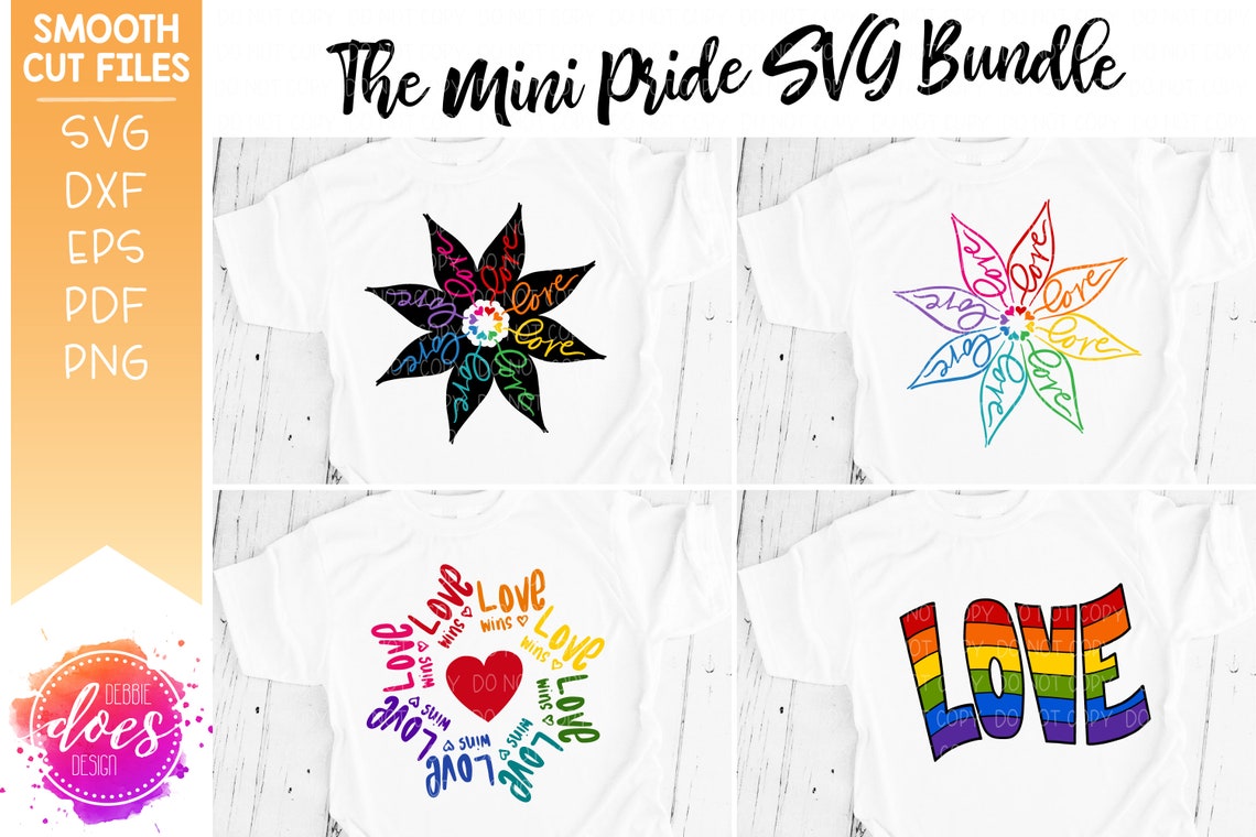 The Mini Pride SVG Bundle Hand Drawn SVG Files Digital Cut - Etsy