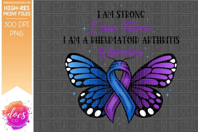 Strong Fierce Warrior Butterfly - Rheumatoid Arthritis - Printable ...