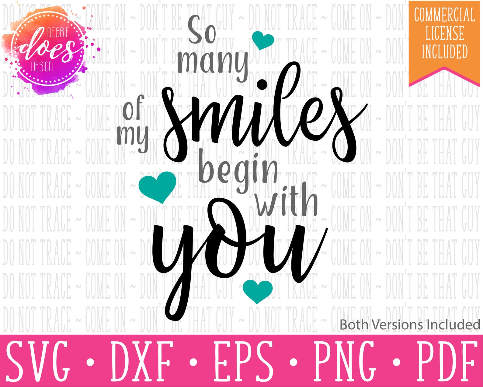 So Many of My Smiles Begin With You SVG Digital Cut Files - Etsy