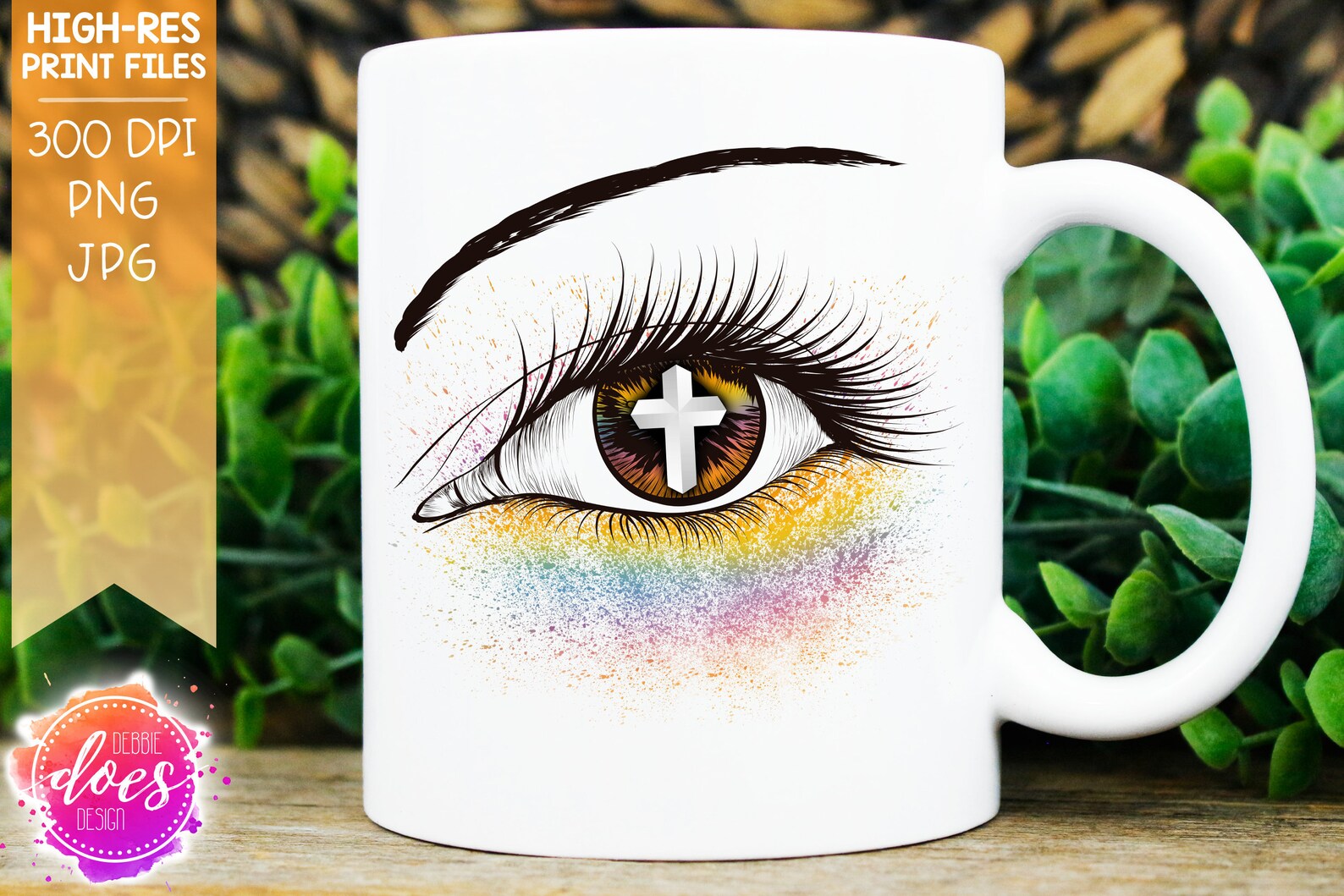 Pastel Cross Eye Design Instant Download Sublimation | Etsy
