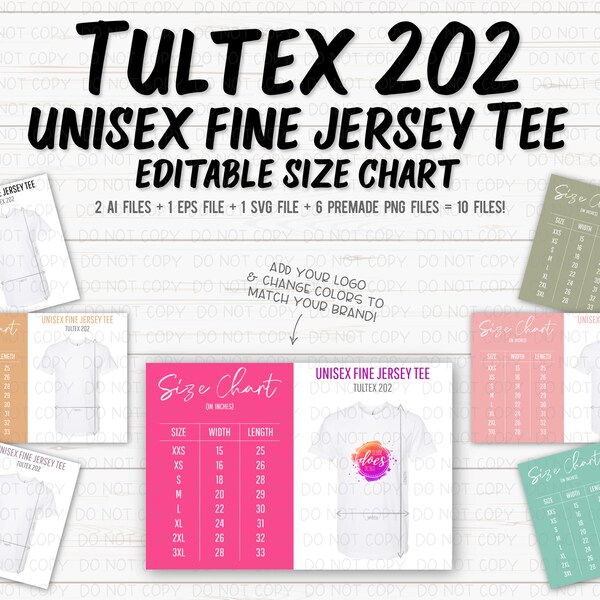 Tultex Size Chart - Etsy