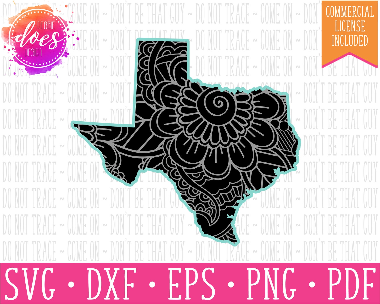 Paisley Mandala State Texas SVG Digital Cut Files HTV | Etsy