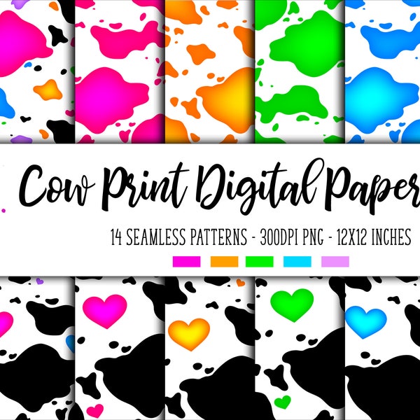 Cow Print Pattern - Etsy