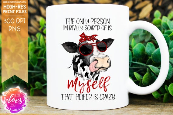 That Heifer is Crazy Hand Drawn Dairy Cow - Etsy